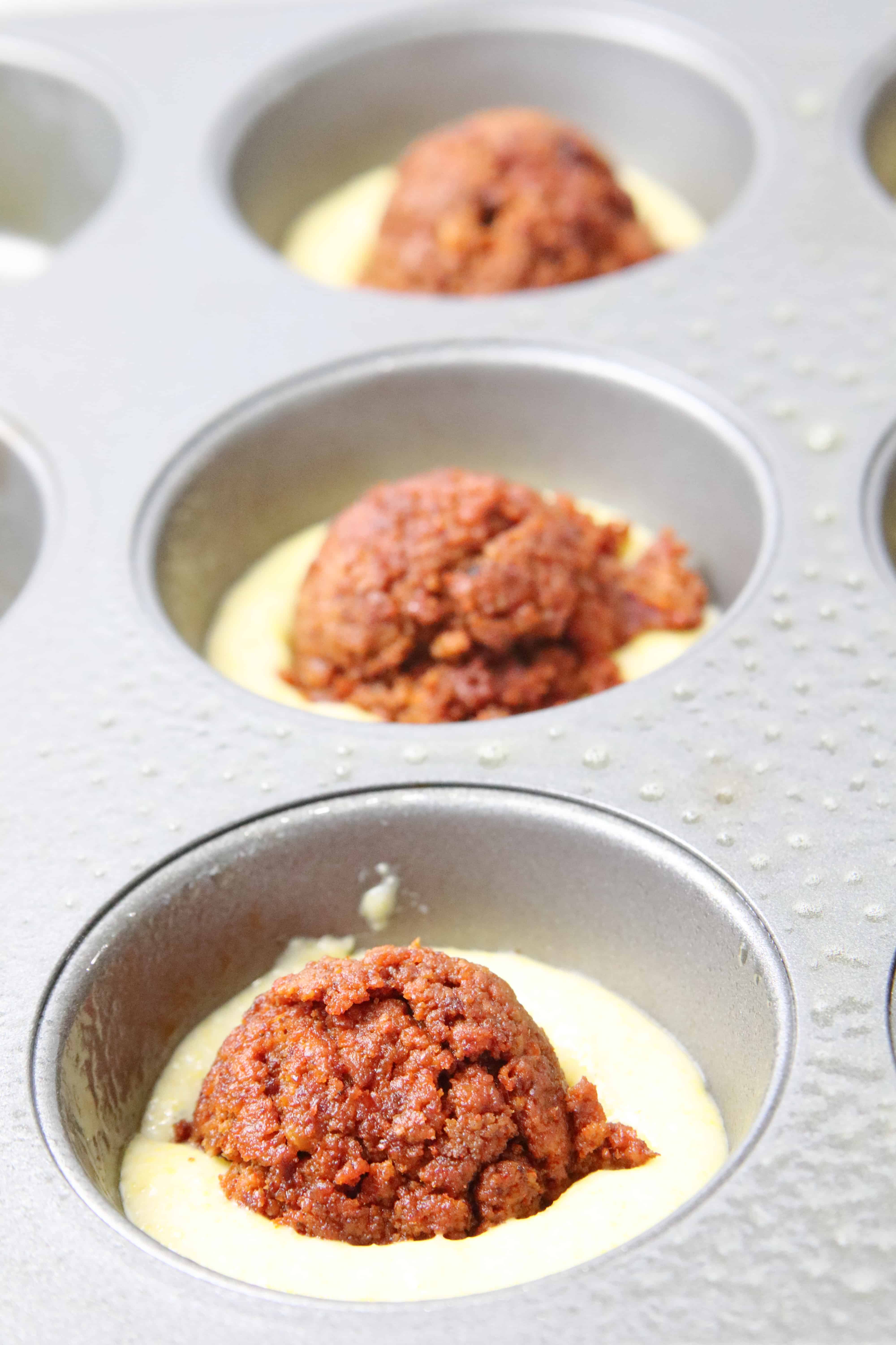 Cheesy Chorizo Stuffed Corn Muffins | System of a Brown