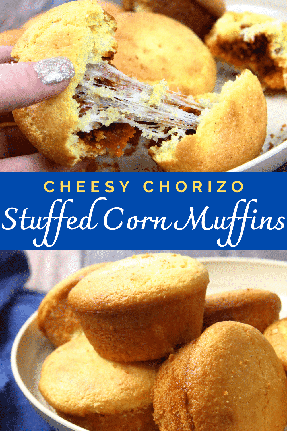 Cheesy Chorizo Stuffed Corn Muffins | System of a Brown